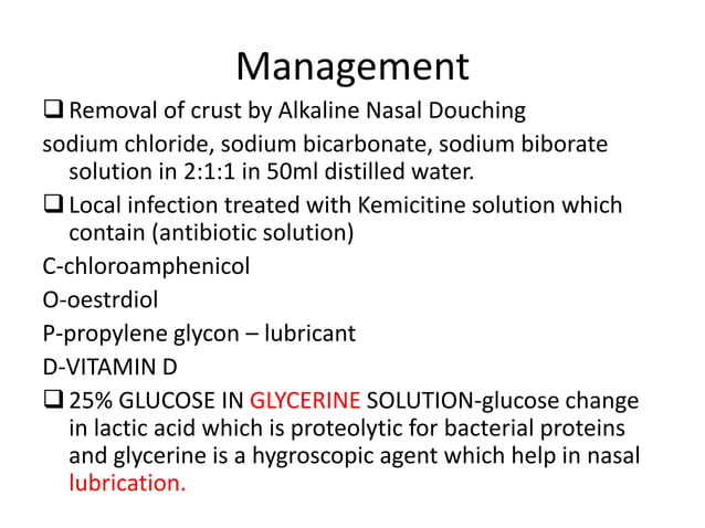 Atrophic rhinitis granulomatous disease of nose | PPT