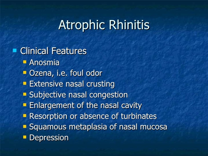 Atrophic Rhinitis Slides 050330