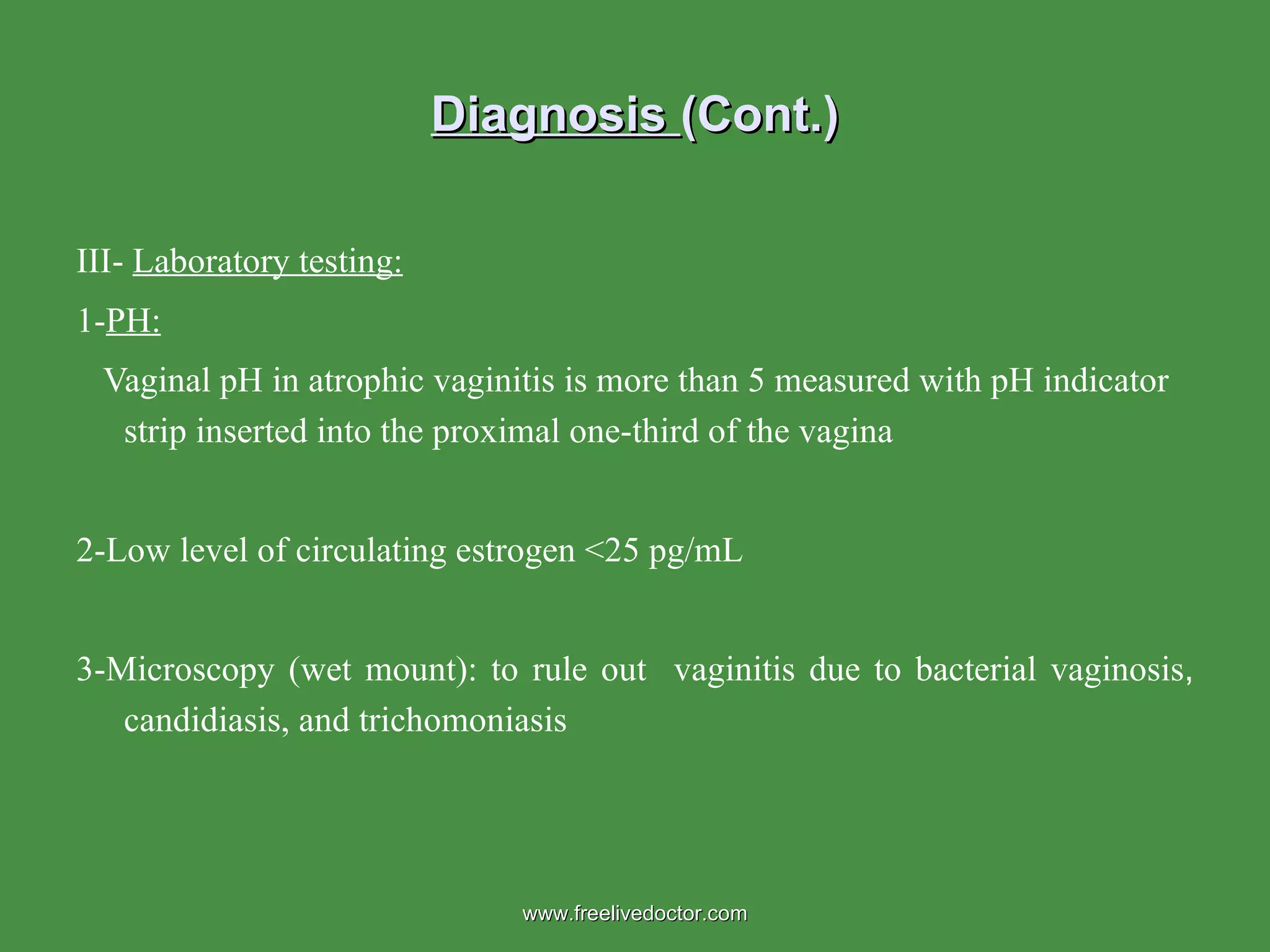Atrophic vaginitis | PPT