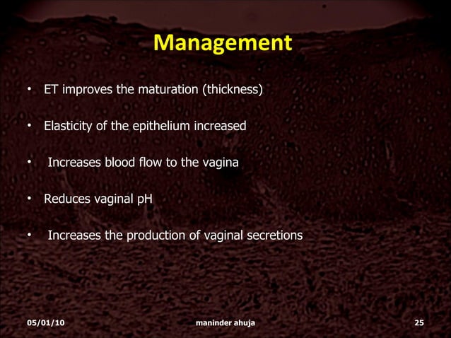 Atrophic vaginitis under treated under diagnosed(f) | PPT | Menopause ...