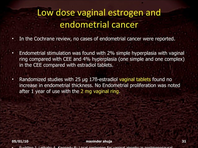 Atrophic vaginitis under treated under diagnosed(f) | PPT | Menopause ...