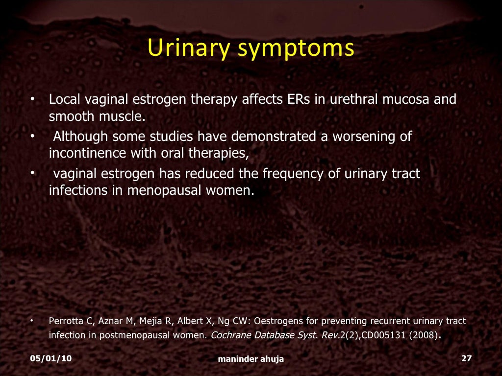 Atrophic Vaginitis Under Treated Under Diagnosed F