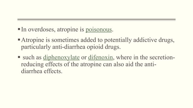 Atropine | PPTX | Eye and Vision Conditions | Diseases and Conditions