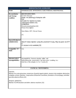 Atropine drug profile | DOCX