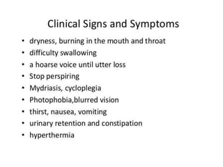 Atropine poisoning | PPTX