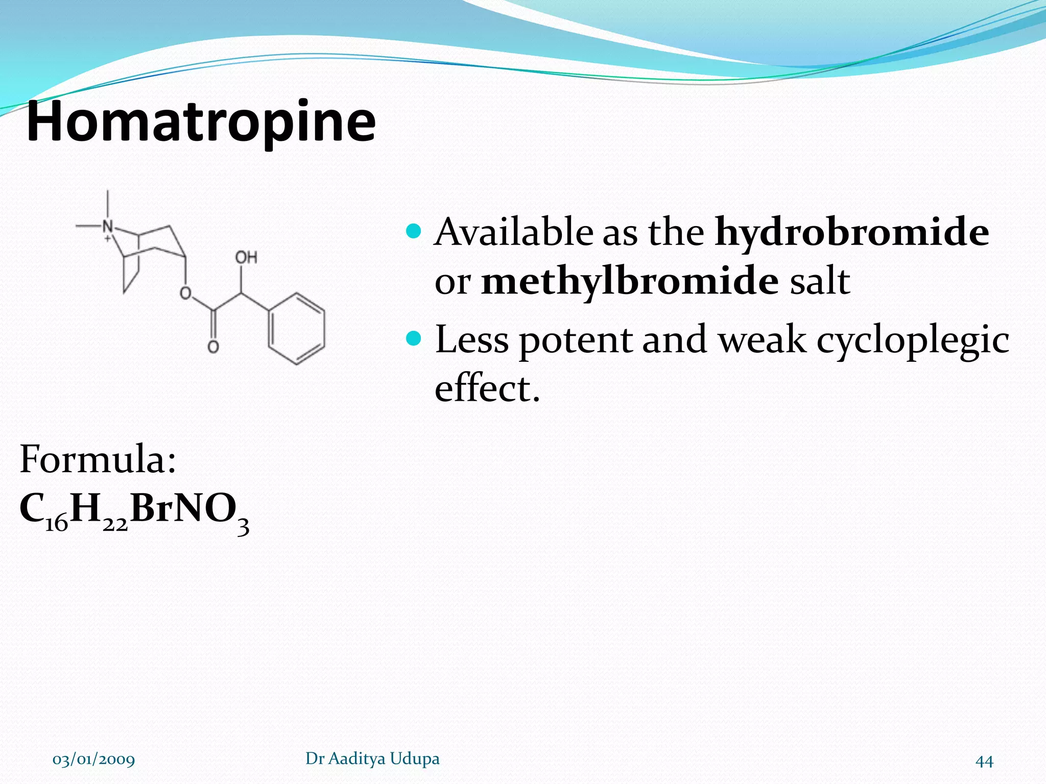 Atropine substitutes | PPTX