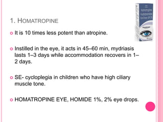 Atropine substitutes Pharmacology ppt | PPTX