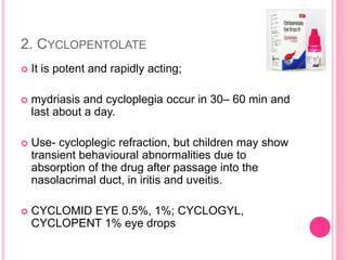 Atropine substitutes Pharmacology ppt | PPTX