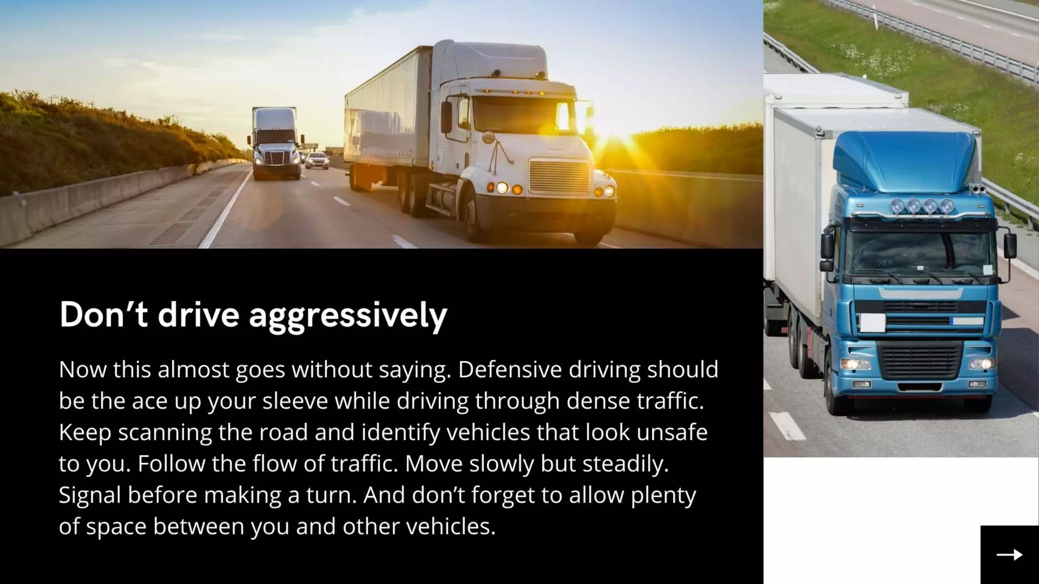 A Truck Driver's Safety Tips for Driving in Heavy Traffic | PPT