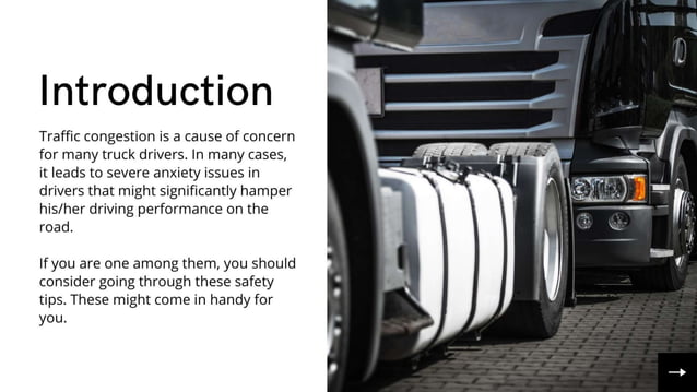 A Truck Driver's Safety Tips for Driving in Heavy Traffic | PPT