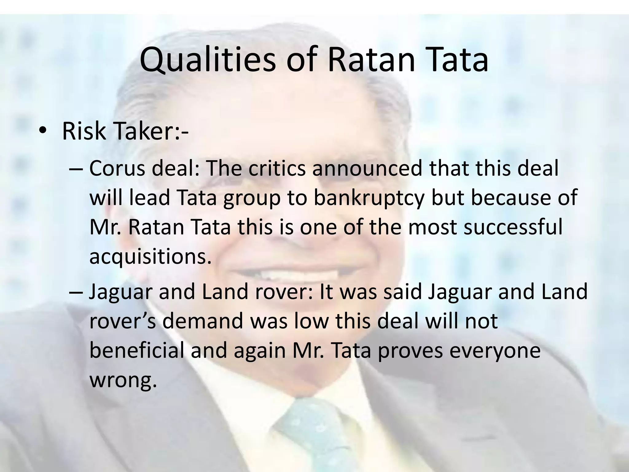 A true leader mr. ratan tata | PPTX