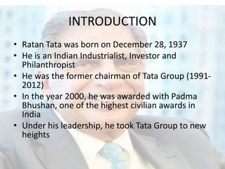 A true leader mr. ratan tata | PPTX