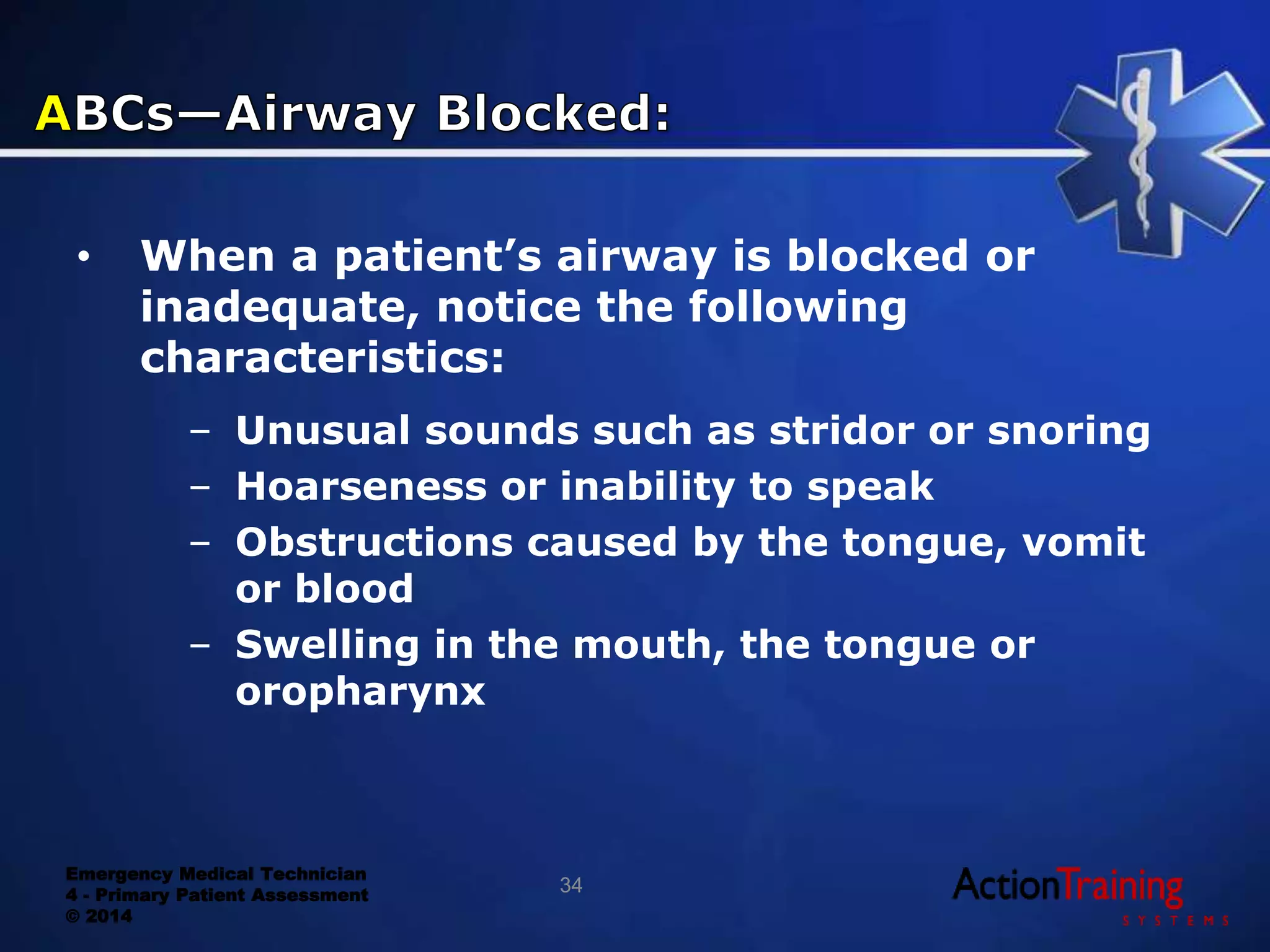 ATS - primary patient assessment | PPTX