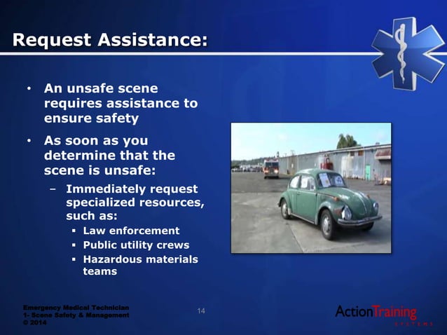 ATS - scene safety and management | PPTX | First Aid | Injuries