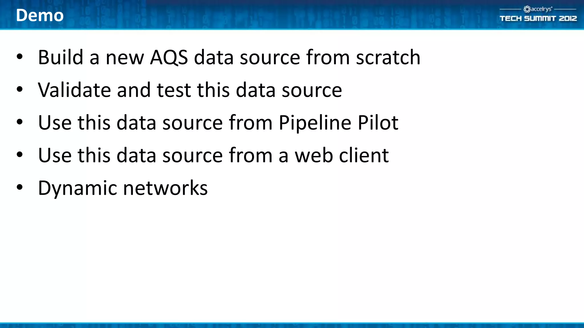 (ATS4-DEV03) Accelrys Query Service: Apps and Examples | PDF