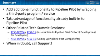 (ATS4-DEV10) Creating Pipeline Pilot Components by Wrapping Third-Party Tools | PDF