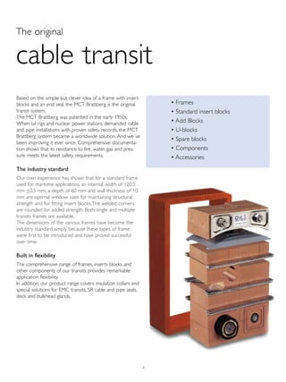 MCT Brattberg - Cable & Pipe Sealing Transits, Marine | PDF