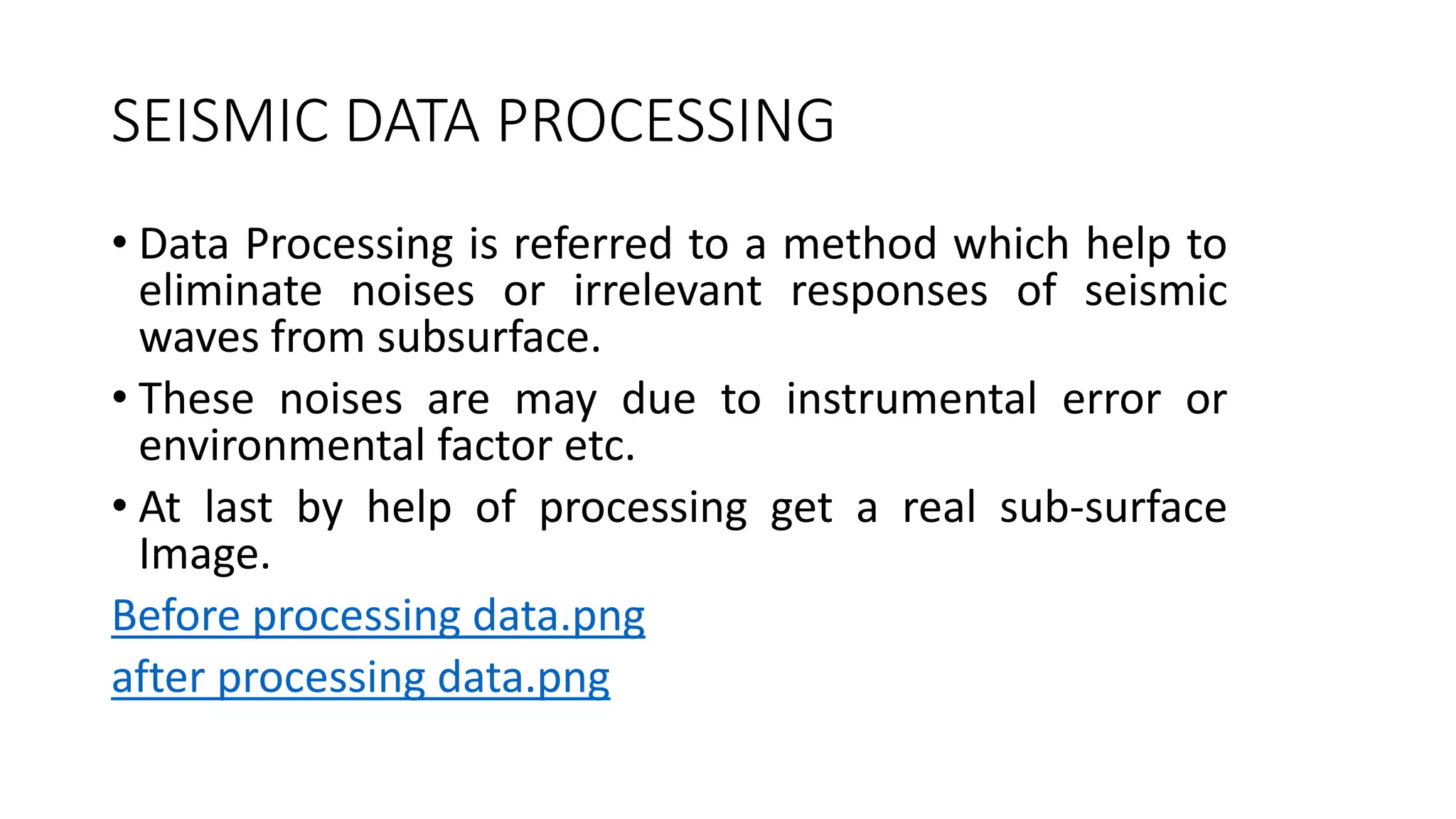 At seismic survey | PPT