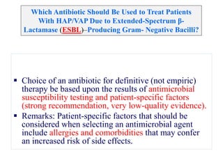 VAP/HAP management guidelines by IDSA/ATS (2016) -: Dr.Tinku Joseph | PPTX