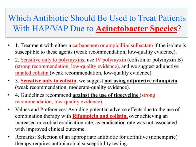 VAP/HAP management guidelines by IDSA/ATS (2016) -: Dr.Tinku Joseph | PPTX