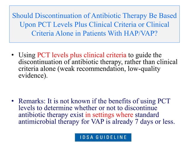 VAP/HAP management guidelines by IDSA/ATS (2016) -: Dr.Tinku Joseph | PPTX