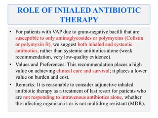 VAP/HAP management guidelines by IDSA/ATS (2016) -: Dr.Tinku Joseph | PPT