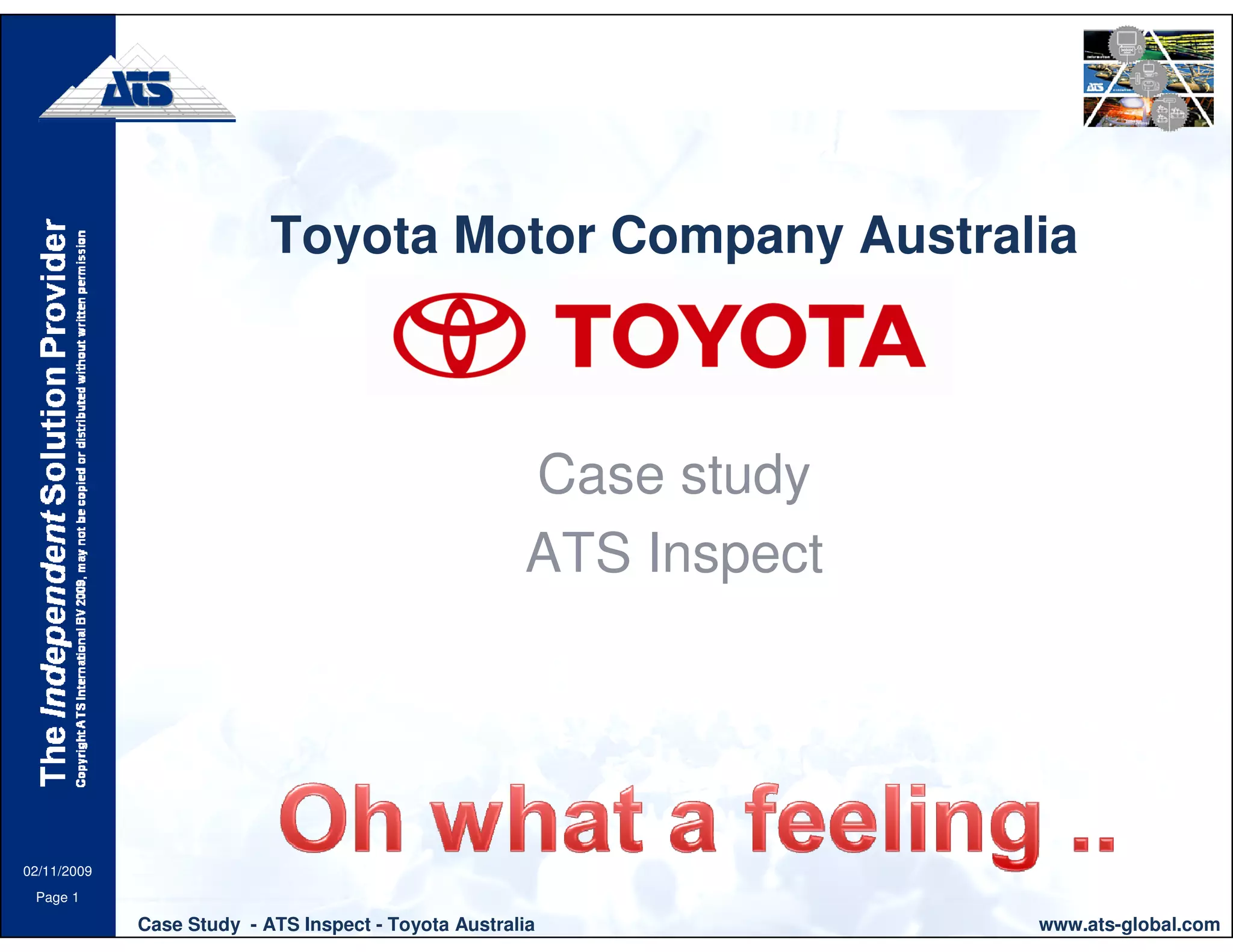ATS Inspect Toyota Case Study | PDF