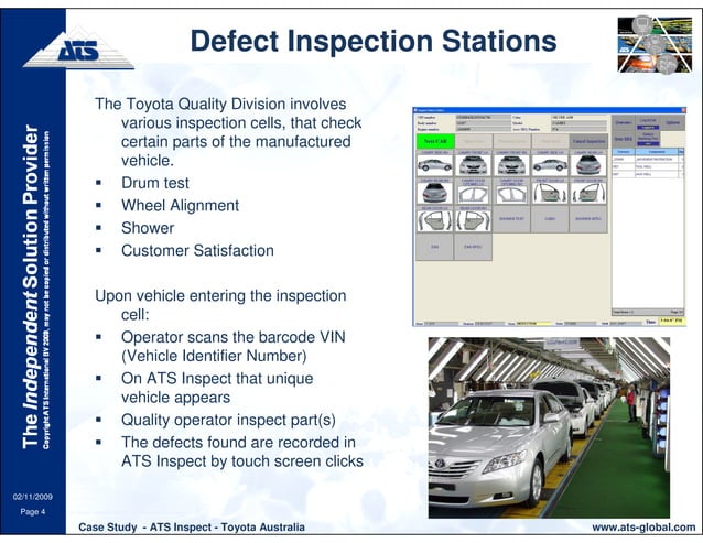 ATS Inspect Toyota Case Study | PDF | Automotive Industry | Industries