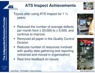 ATS Inspect Toyota Case Study | PDF | Automotive Industry | Industries
