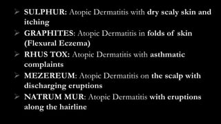 THERAPEUTICS OF DERMATITIS.BHMS.MATERIA MEDICA.HOMOEOPATHY | PPTX