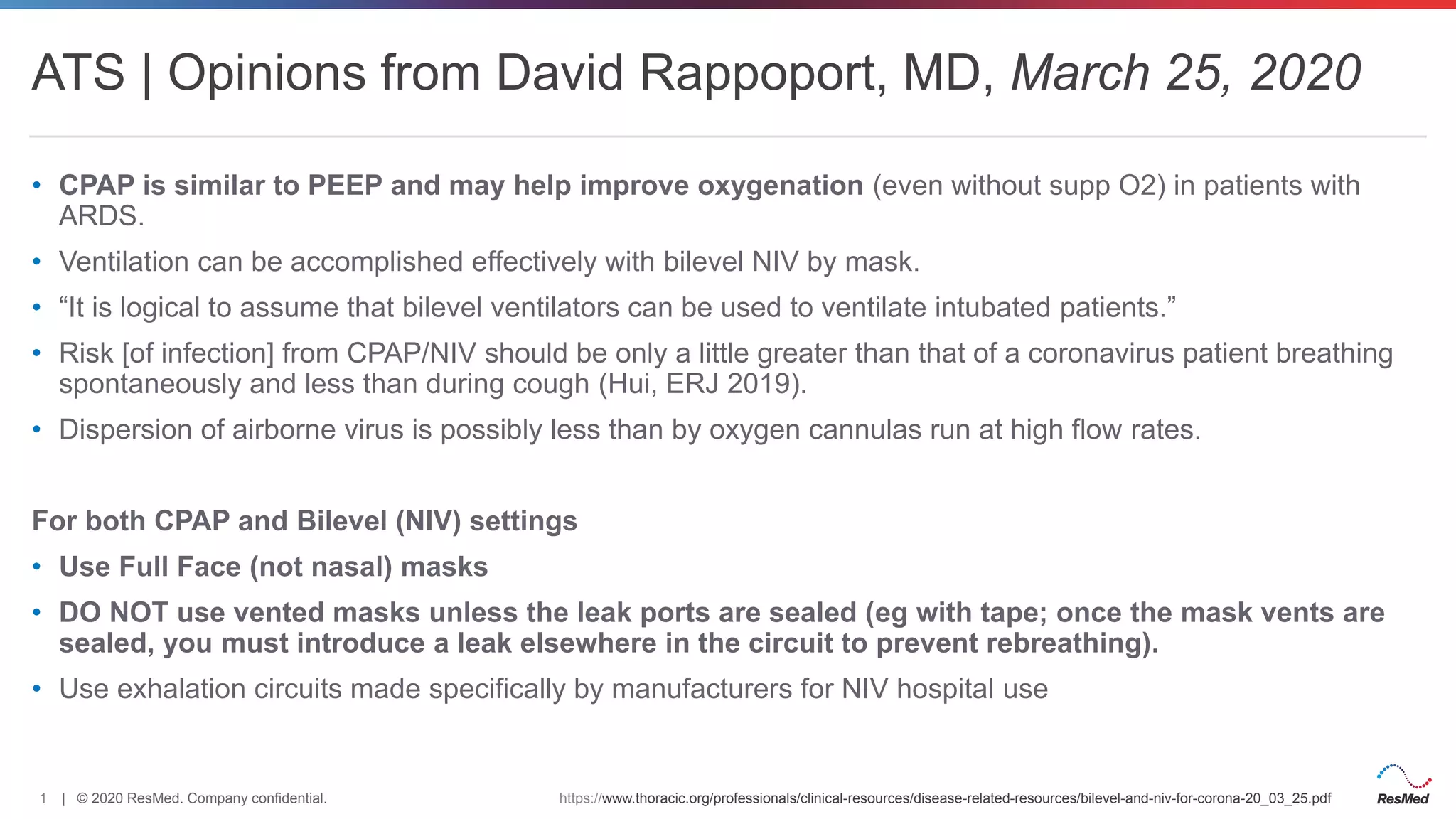 ATS opinion on NIVin COVID-19 | PDF