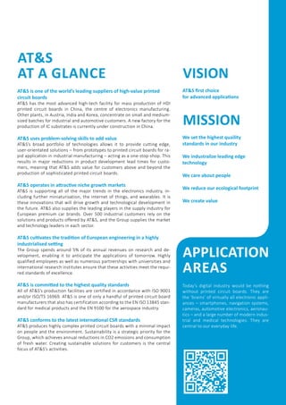 AT&S Product-Brochure 2014 | PDF