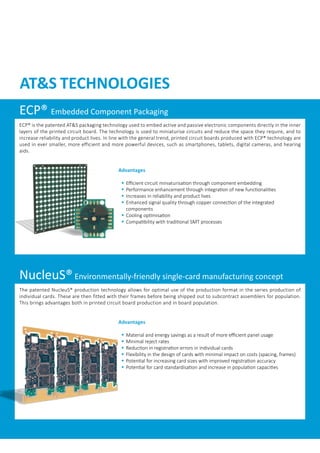 AT&S Product-Brochure 2014 | PDF