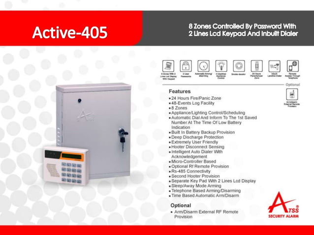 Atss Burglar Alarm Systems Chennai India | PPT