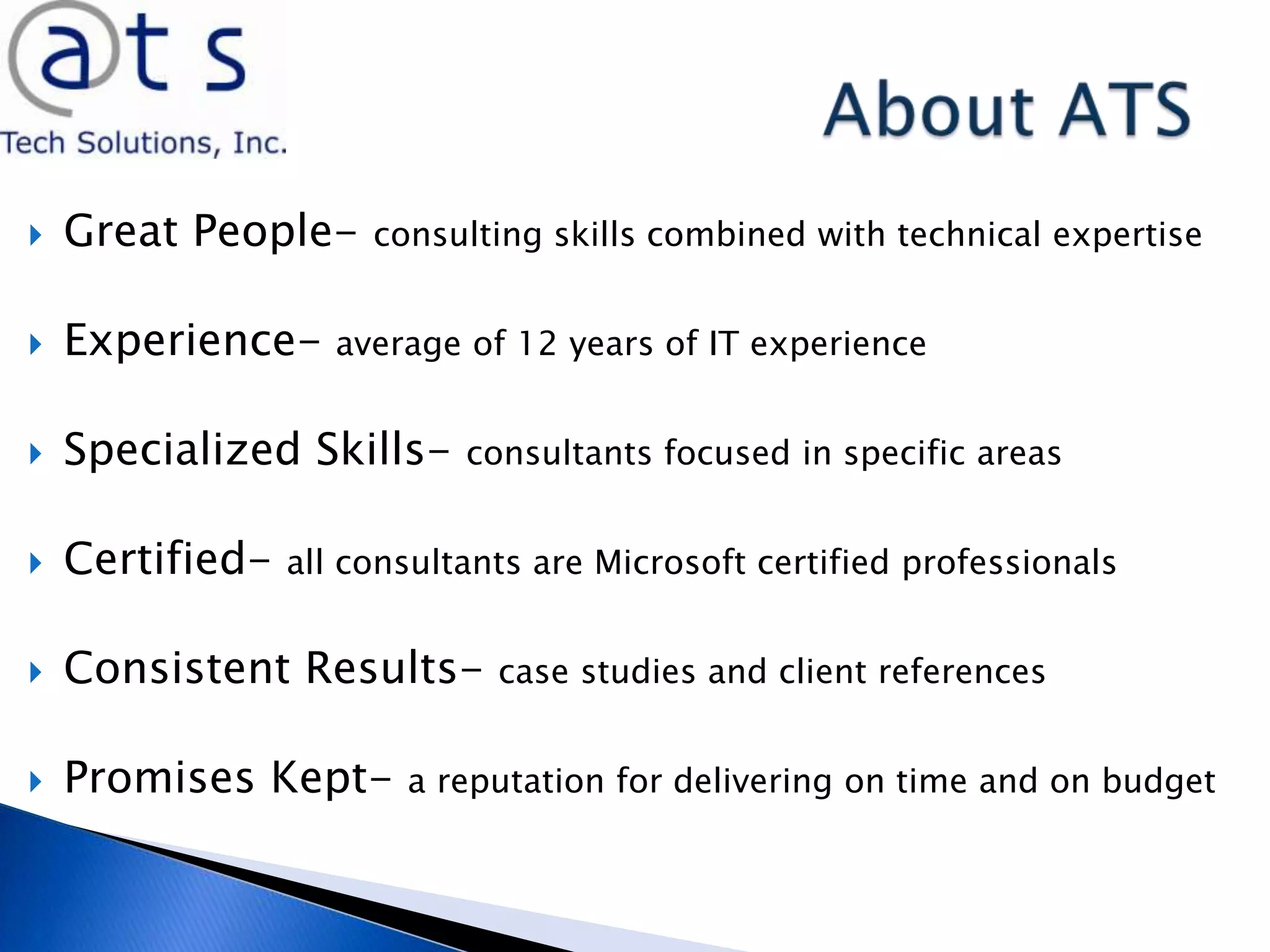 Ats Tech Solutions Slideshow Presentation | PPTX | IT and Internet ...