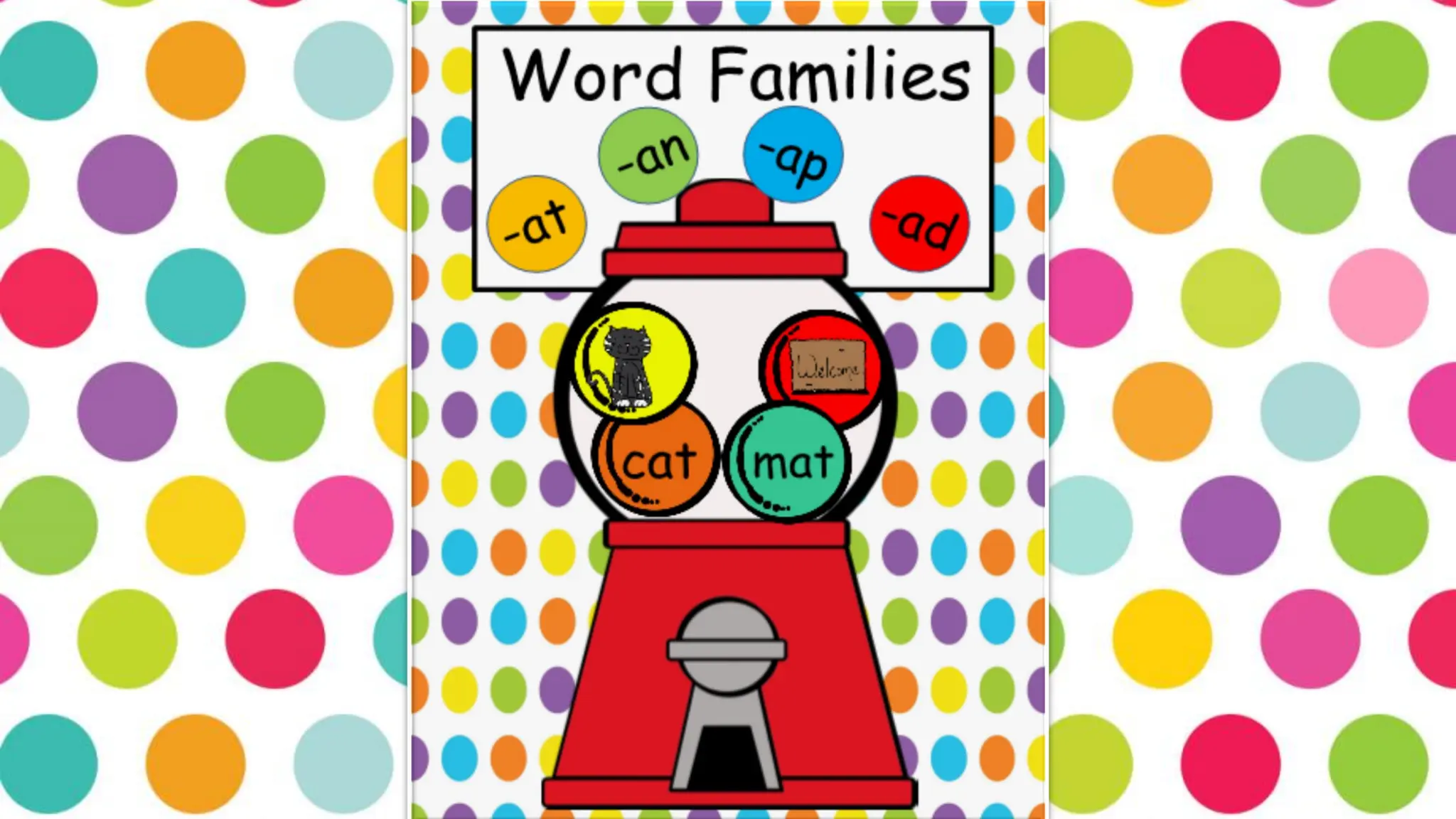AT word Family digraph for early year learning of words | PPT