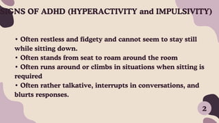 Understanding ADH Diagnosis criteria and components | PPT