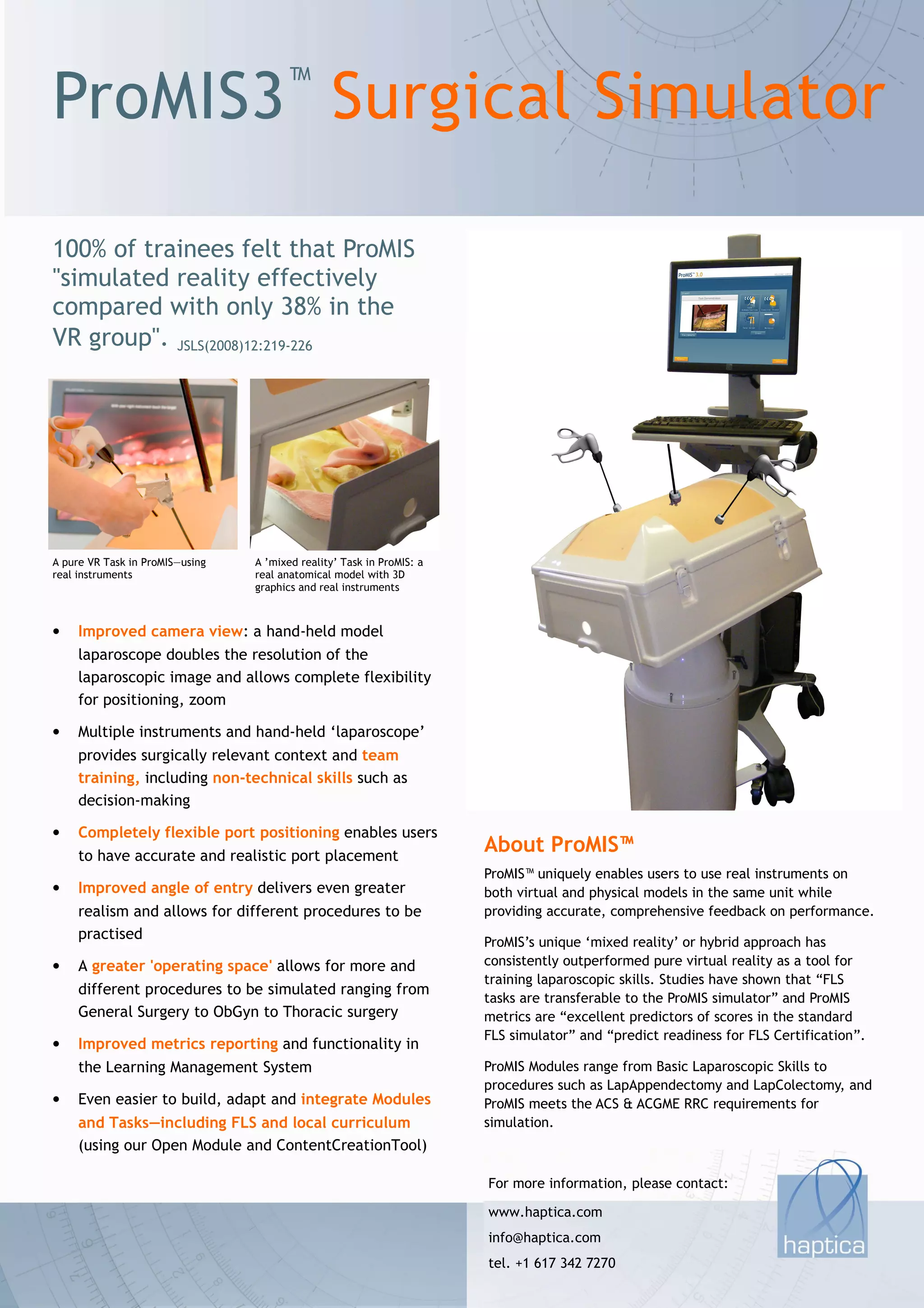 About ProMIS Surgical Simulator | PDF