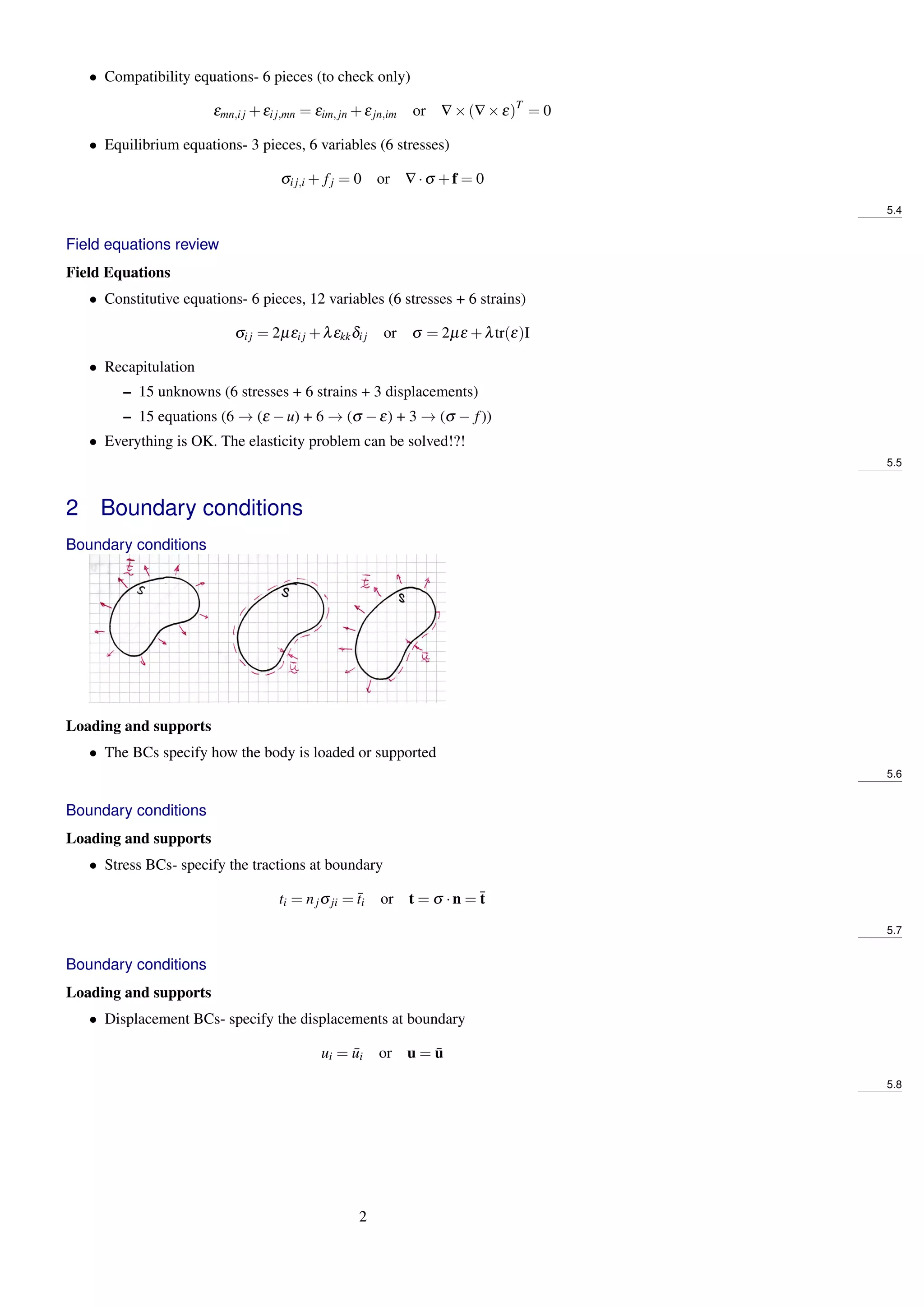 Elasticity problem formulation Att 6582 | PDF