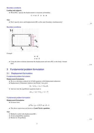 Elasticity problem formulation Att 6582 | PDF