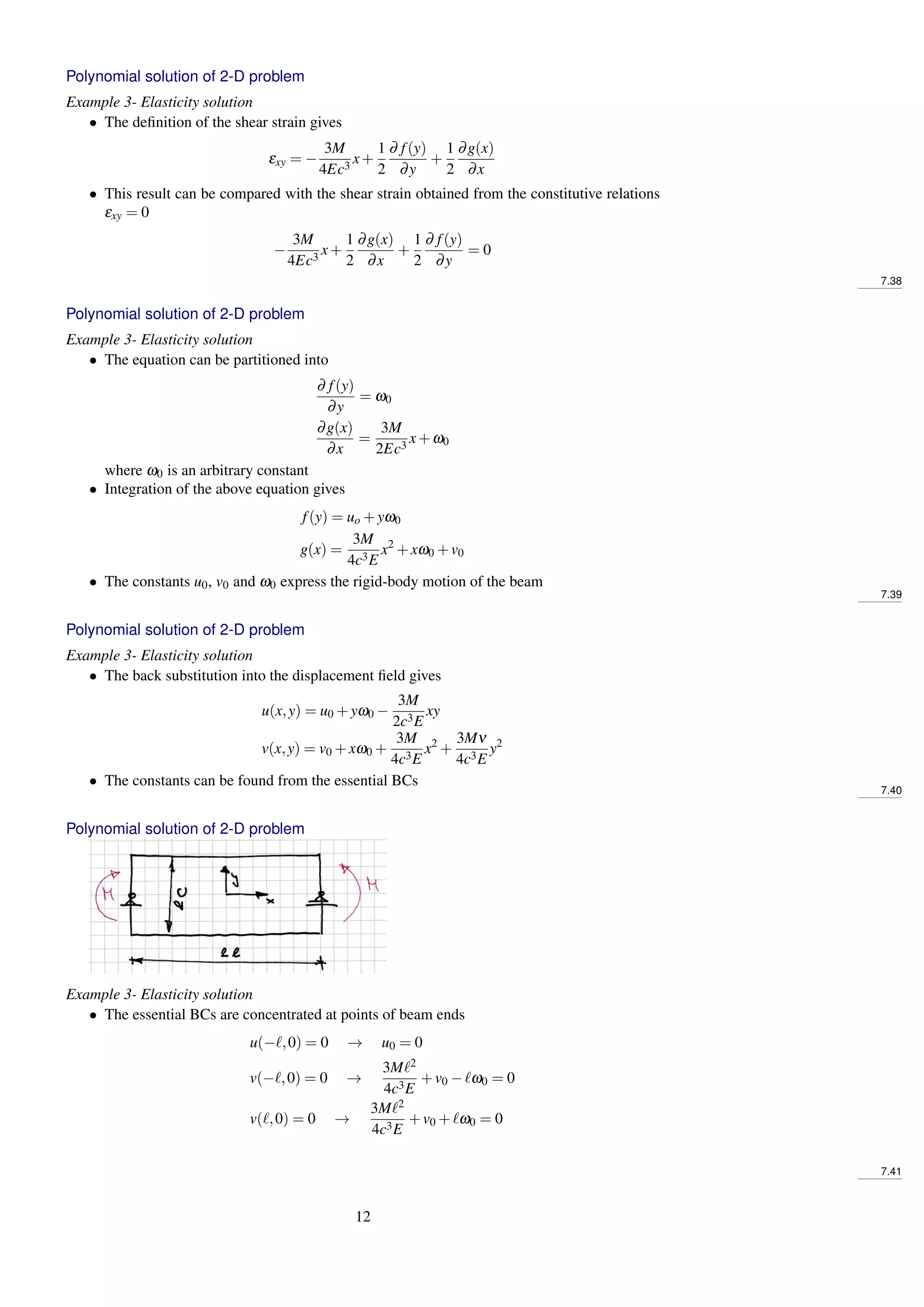 2-D formulation Plane theory of elasticity Att 6672 | PDF