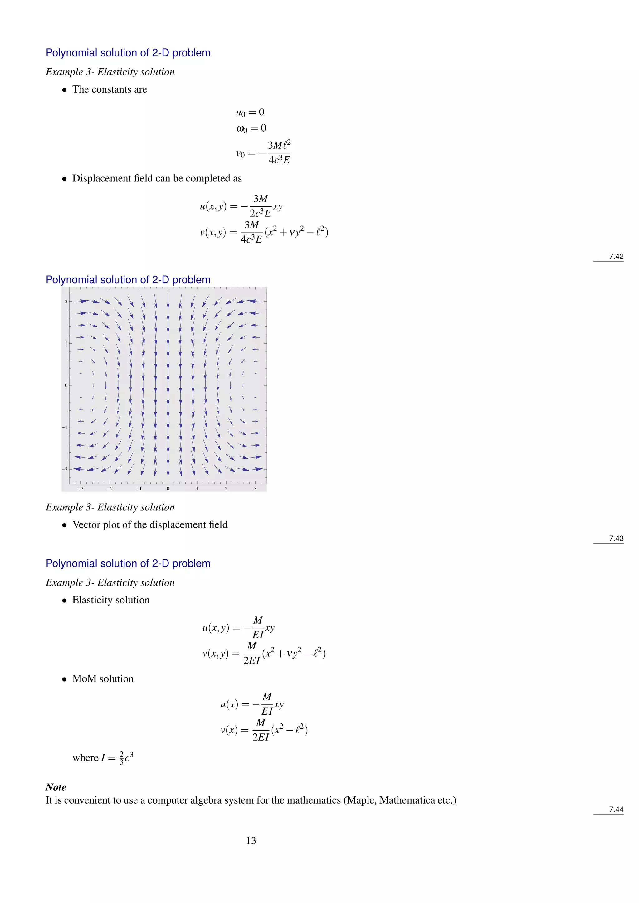 2-D formulation Plane theory of elasticity Att 6672 | PDF