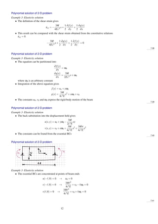 2-D formulation Plane theory of elasticity Att 6672 | PDF