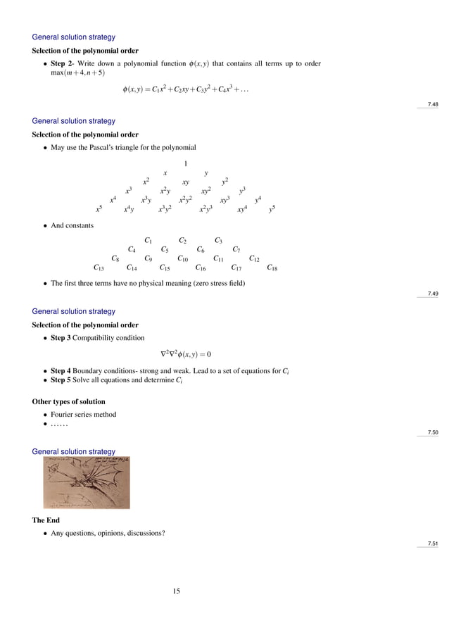 2-D formulation Plane theory of elasticity Att 6672 | PDF