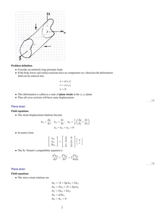 2-D formulation Plane theory of elasticity Att 6672 | PDF
