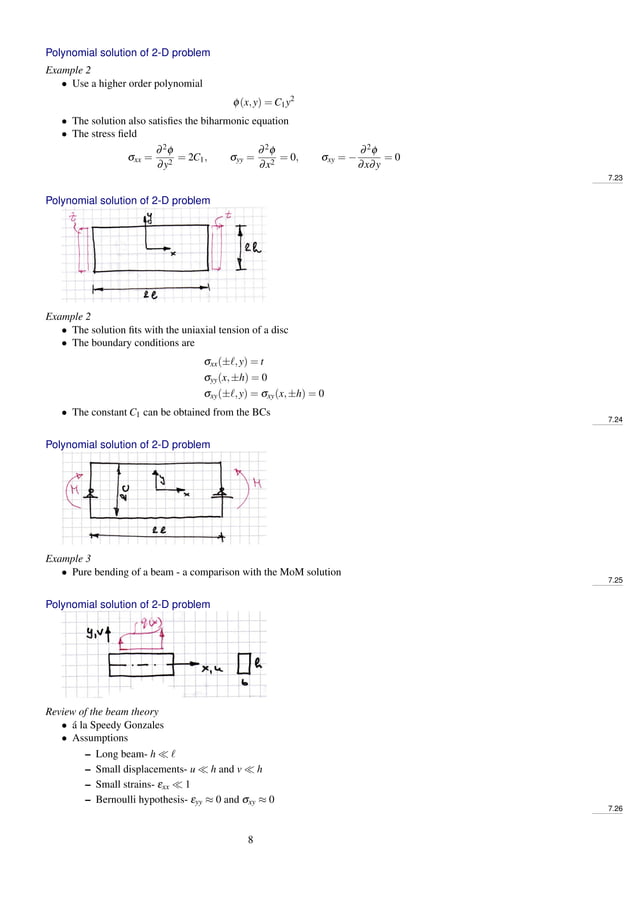 2-D formulation Plane theory of elasticity Att 6672 | PDF