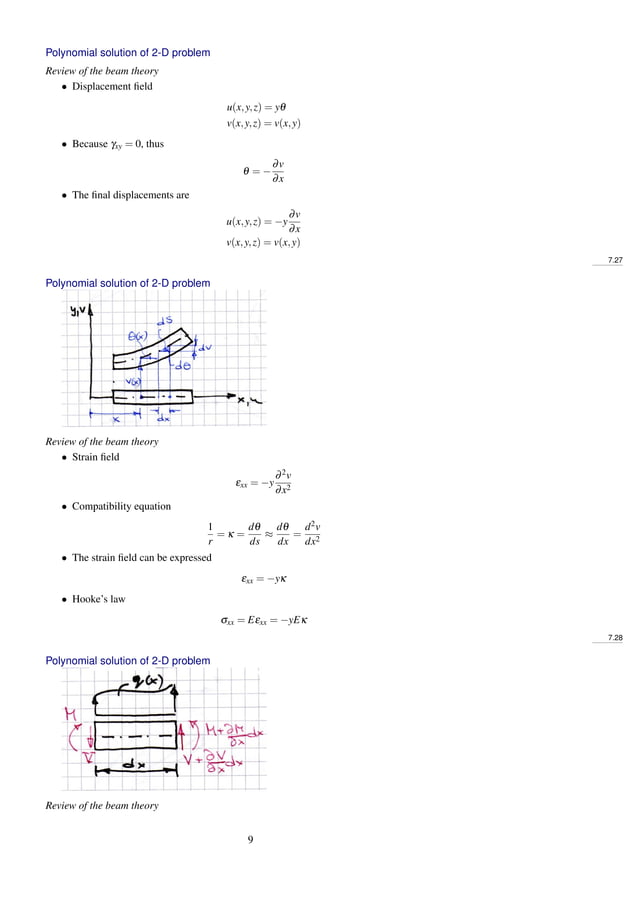 2-D formulation Plane theory of elasticity Att 6672 | PDF