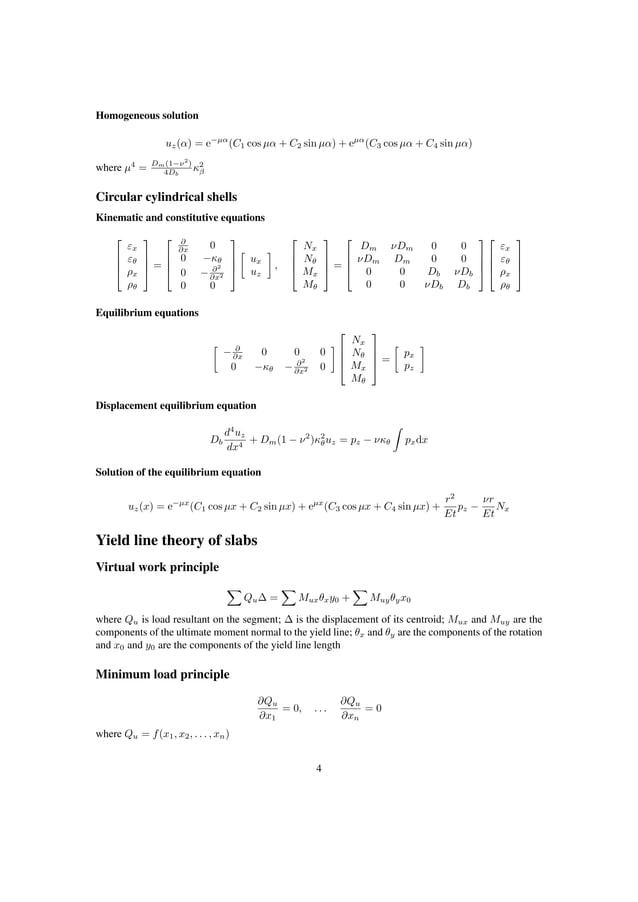 Theory of elasticity and plasticity (Equations sheet, Part 3) Att 9035 ...