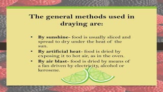 Food Preservation. Methods of food preservation | PPT