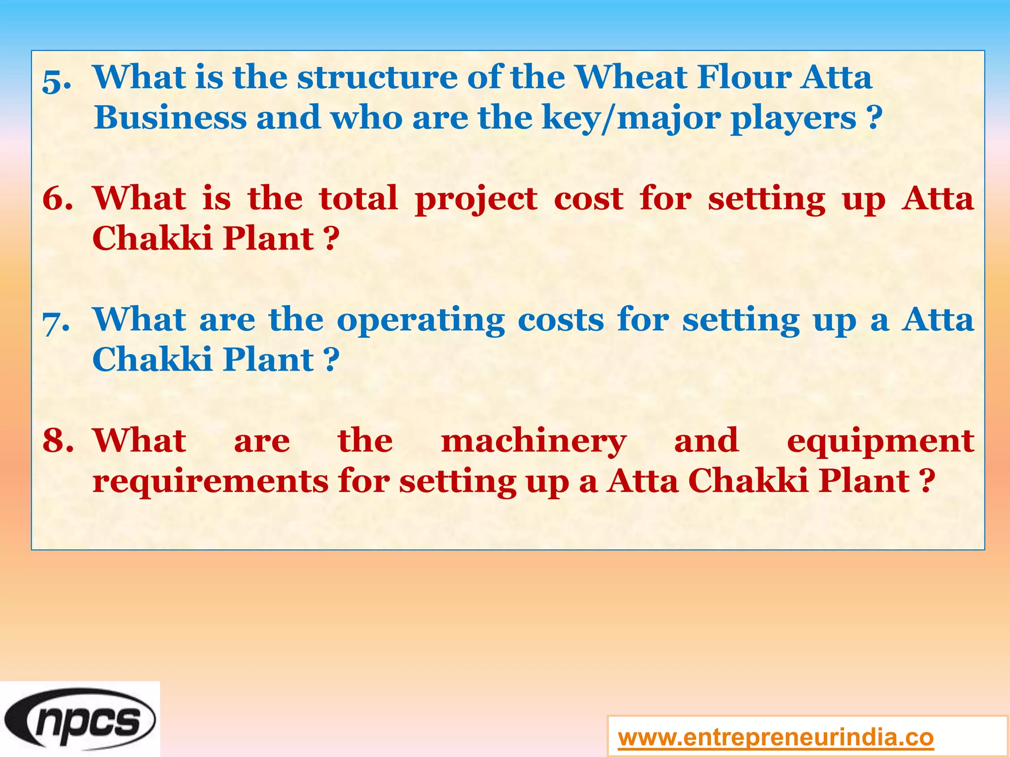 Atta Chakki Plant, Mini Flour Mill (Chakki Atta), Wheat Flour Atta ...